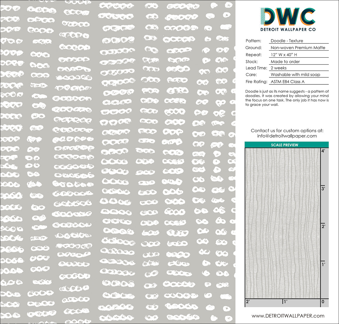 Doodle - Texture Wallpaper – The Detroit Wallpaper Co.