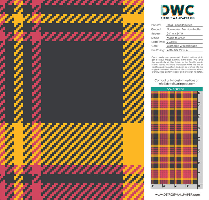 Plaid - Band Practice – The Detroit Wallpaper Co.