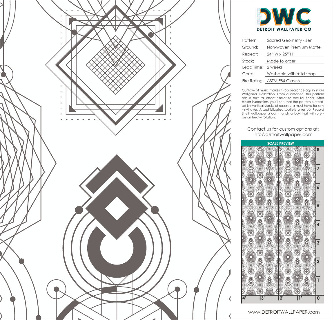 Sacred Geometry - Zen – The Detroit Wallpaper Co.