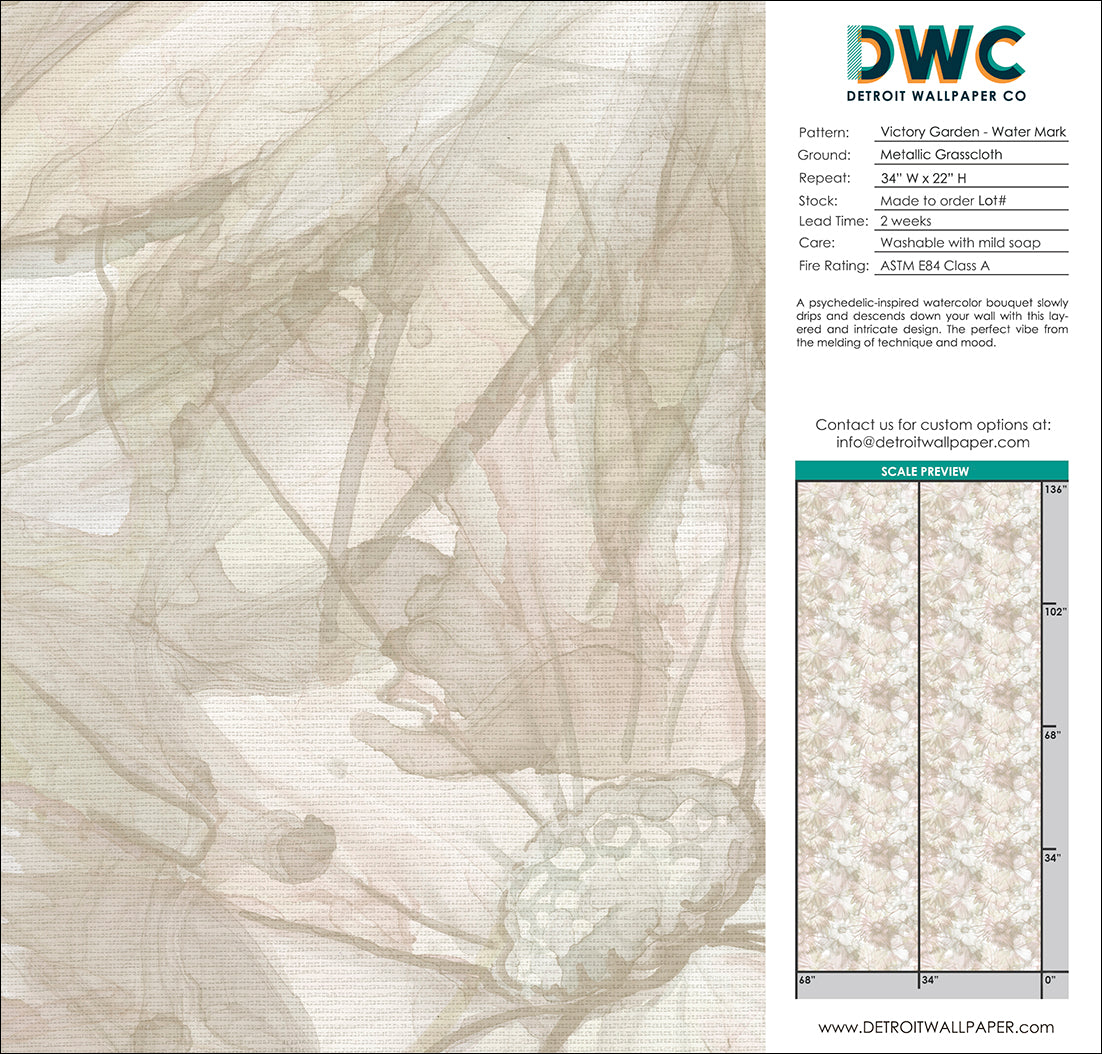 Victory Garden - Watermark – The Detroit Wallpaper Co.