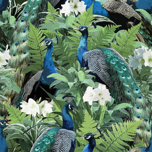 Peacock - India Wallpaper – The Detroit Wallpaper Co.